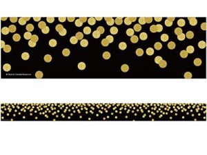 teacher created resources black confetti straight border trim (tcr8880)