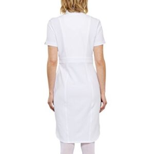 Cherokee Infinity Women Scrubs Dress 39" Button Front CK510A, S, White