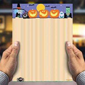 Halloween Stationery - 8.5 x 11 - 60 Letterhead Sheets - Halloween Printer Paper