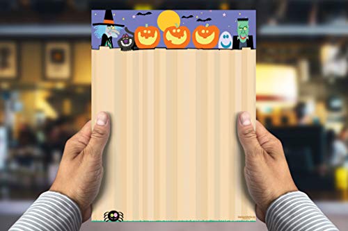 Halloween Stationery - 8.5 x 11 - 60 Letterhead Sheets - Halloween Printer Paper