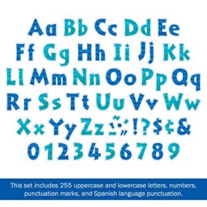 BARKER CREEK Letter Pop-Outs, 4" Sea & Sky, Multicolor Designer Letters for Bulletin Boards, Breakrooms, Reception Areas, Signs, Displays, and More! 4", 255 Characters per Set (1726)