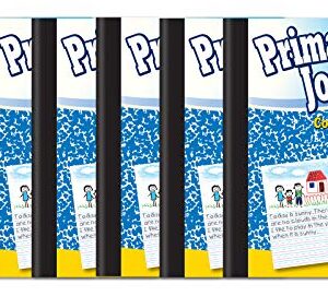 Primary Journal, Hardcover, Primary Composition Book Notebook - Grades K-2, 100 Sheet, One Subject, 9.75" x 7.5", Blue Cover-6 Pack