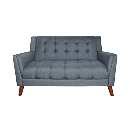 GDFStudio Christopher Knight Home Evelyn Fabric Loveseat, Dark Gray