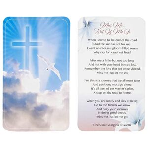 Juvale 100-Pack Funeral Prayer Cards, Celebration of Life Memorial Cards, Bereavement Poems for Encouragement, Comfort, Remembrance, Sympathy, Funeral Favors (2.5x4.2 In)