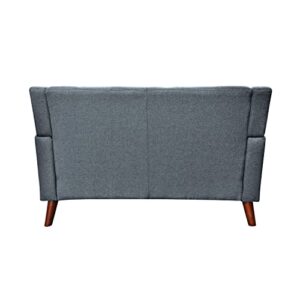 GDFStudio Christopher Knight Home Evelyn Fabric Loveseat, Dark Gray