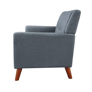 GDFStudio Christopher Knight Home Evelyn Fabric Loveseat, Dark Gray