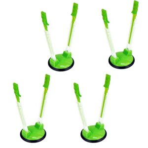 oturgc baggy sandwich racks holder，food storage bags clip-ideal plastic kitchen gadget, no hassle cooking solutions(4 pack), 4pcs, green…