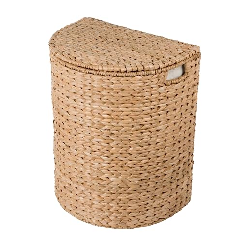 Kouboo Sea Grass Half Moon Basket with Removable Liner, Natural Color Laundry Hamper, One Size, Brown - 1030097