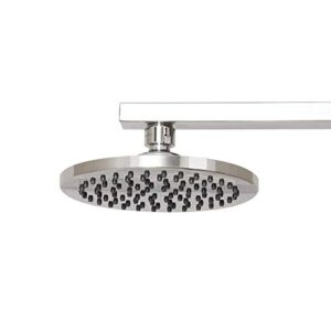 amazon basics rain shower head, 6 inch, round, satin nickel