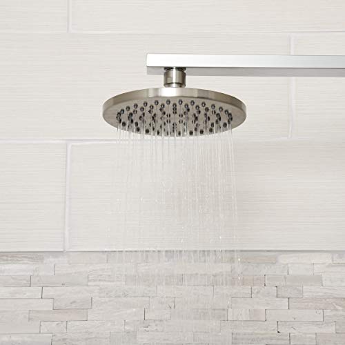 Amazon Basics Rain Shower Head, 6 Inch, Round, Satin Nickel