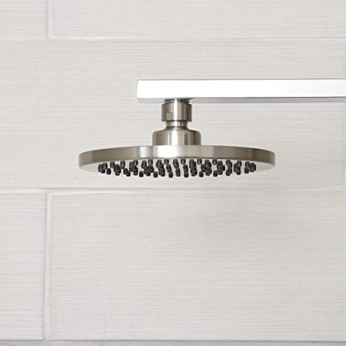 Amazon Basics Rain Shower Head, 6 Inch, Round, Satin Nickel