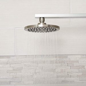 Amazon Basics Rain Shower Head, 6 Inch, Round, Satin Nickel