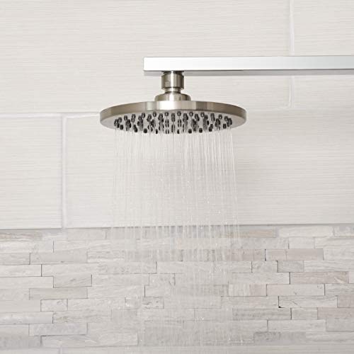 Amazon Basics Rain Shower Head, 6 Inch, Round, Satin Nickel