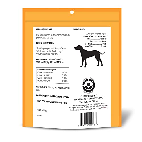 Amazon Brand - Solimo Chicken Jerky Dog Treats, 2 pounds (Packaging May Vary)