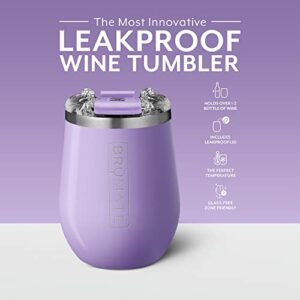 BrüMate Uncork'd XL MÜV - 100% Leak-Proof 14oz Insulated Wine Tumbler with Lid - Vacuum Insulated Stainless Steel Wine Glass - Perfect For Travel & Outdoors (Violet)