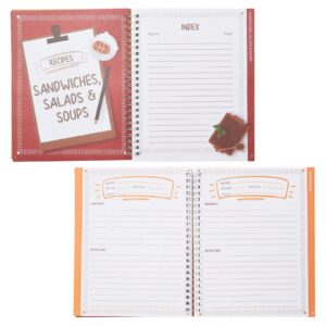 Family Recipe Book To Write In, Spiral Bound DIY Make Your Own Cookbook with 90 Pages (Blank Inside, 6.5 x 8.2 In)