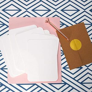 200 pack blank cardstock diy greeting cards, round corners, postcards, glossy finish (laser printer use only) 215gsm, 80lb, 5 x 7 inches