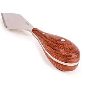 Berghoff Aaron Probyn Stainless Steel Blade 2Pc Provence Hard Cheese Knife 8.25", Soft Cheese Knife 9", Ergonomic Wood Handle, Forged, Sharp, Well Balanced