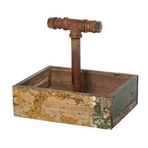 G.E.T. CAD1-RWD Reclaimed Wood Table Top Condiment / Drink Caddy, 9" x 7"