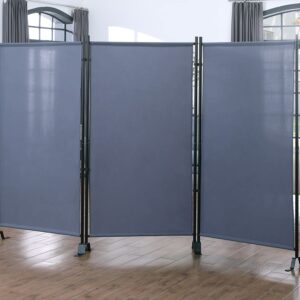 Proman Products Galaxy Outdoor/Indoor Room Divider (3-Panel), 102" W X 16" D x 71" H, Gray