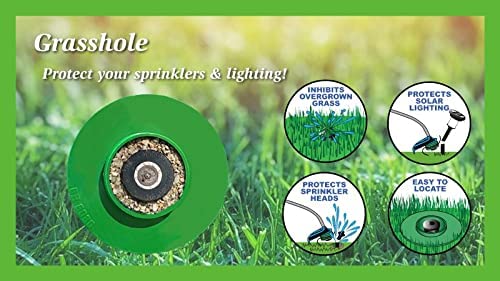 GRASSHOLE - Sprinkler Head Protection (10-Pack) Sprinkler Donut, Lawn Sprinkler Guard, Plastic Donuts for Sprinkler Heads