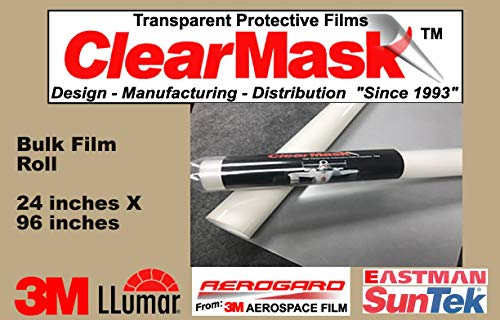 ClearMask 24" X 96" Fabricated Paint Protection Film Roll (8 Mil Clear Urethane Film from 3M, Eastman Llumar Suntek or Equal)