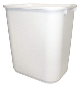 7 gal. rectangular white trash can