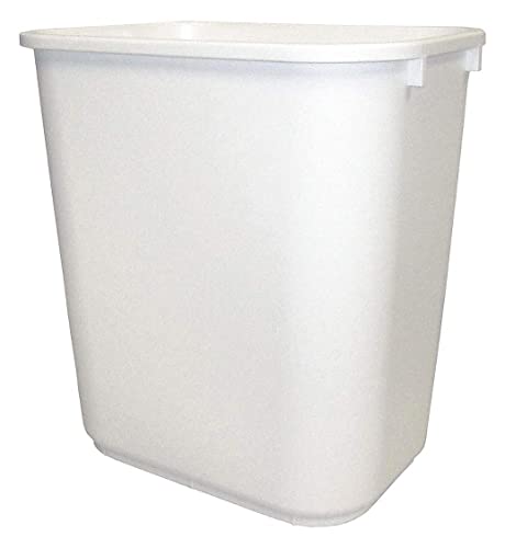 7 gal. Rectangular White Trash Can