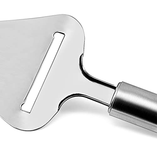 Cheese Slicer Stainless Steel, Cheese Knife Heavy Duty Plane Cheese Cutter, Shaver, Server For Semi-Soft, Semi-Hard Cheese