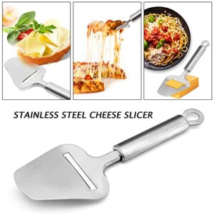 Cheese Slicer Stainless Steel, Cheese Knife Heavy Duty Plane Cheese Cutter, Shaver, Server For Semi-Soft, Semi-Hard Cheese