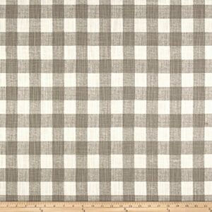 premier prints buffalo plaid slub canvas ecru, fabric by the yard