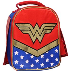 AI ACCESSORY INNOVATIONS DC Wonder Woman Lunch Box Soft Kit Insulated Cooler Bag With Cape