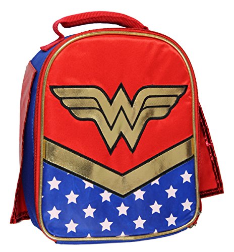 AI ACCESSORY INNOVATIONS DC Wonder Woman Lunch Box Soft Kit Insulated Cooler Bag With Cape