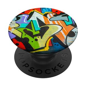 graffiti mount grip pop street wall art gift men women boys popsockets popgrip: swappable grip for phones & tablets