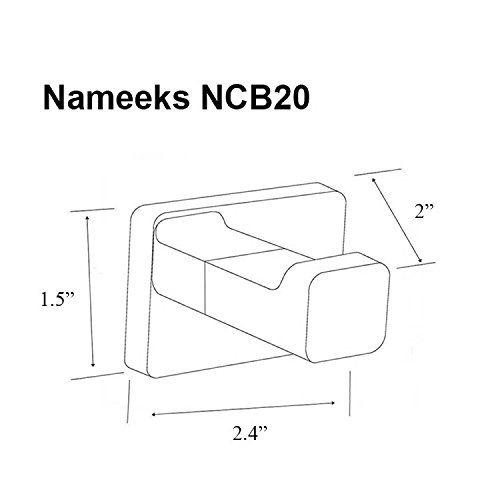 Nameeks NCB20 NCB Bathroom Hook, One Size, Chrome