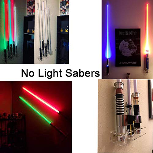 YYST Clear Light saber Wall Mount Wall Rack Wall Holder - Hardware Included.