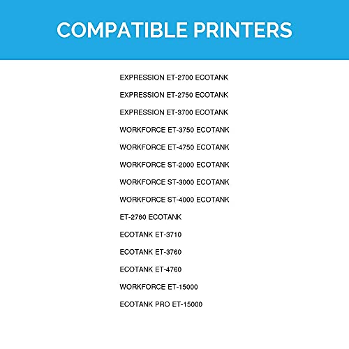 LD Products Compatible Ink Bottle Replacement for Epson 502 (4 Set - Black, Cyan, Magenta, Yellow) Compatible with Epson ET Series, Epson Expression and Epson Workforce