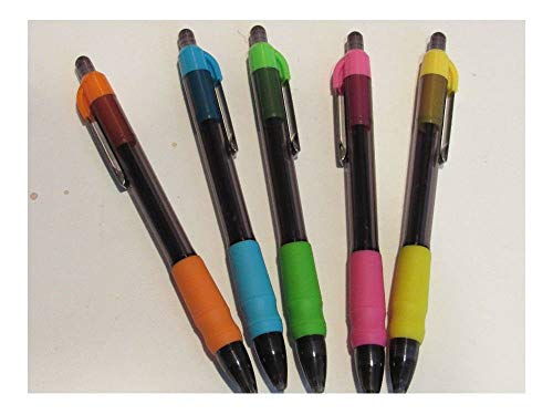 SET OF 5 MAX GLIDE TROPICAL COLORS GEL BALLPOINT PENS-ENJOY WRITING AGAIN