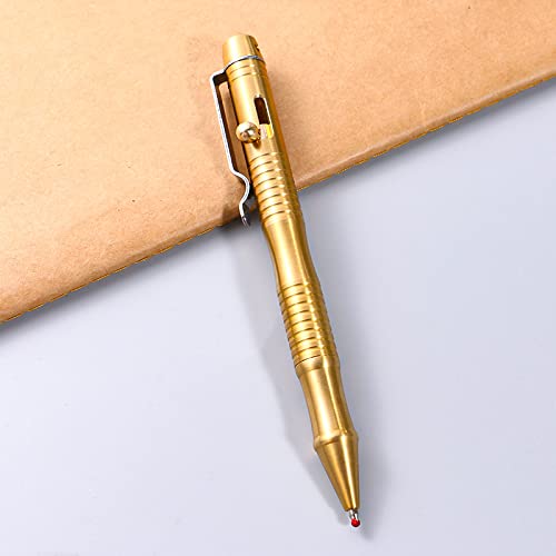 SMOOTHERPRO Solid Brass Bolt Action Pen Heavy Duty for Tremor Parkinson Arthritic Hands Business Office Signature EDC Pocket Carry (BB201)