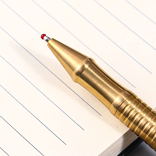 SMOOTHERPRO Solid Brass Bolt Action Pen Heavy Duty for Tremor Parkinson Arthritic Hands Business Office Signature EDC Pocket Carry (BB201)