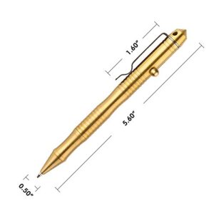 SMOOTHERPRO Solid Brass Bolt Action Pen Heavy Duty for Tremor Parkinson Arthritic Hands Business Office Signature EDC Pocket Carry (BB201)