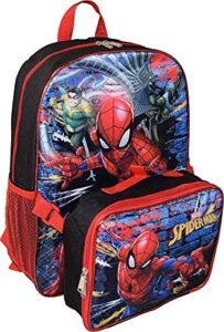 spiderman marvel 16" backpack with detachable lunch box