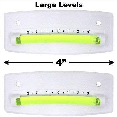 2-Pack Bubble Graduated Scale Levels Trailer Leveler Large (White)