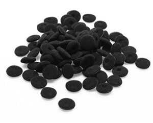 shapenty black soft foam earbuds cushions earphone headphone cap protector sponge ear pads cover replacement, 100pcs