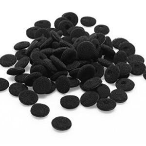 Shapenty Black Soft Foam Earbuds Cushions Earphone Headphone Cap Protector Sponge Ear Pads Cover Replacement, 100PCS