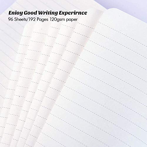 JoyNote A5 Ruled Notebooks with Pen Holder, 2 Pack Thick Classic Hardcover Writing Notebook and Journal, 96 Sheets/192 Pages, 5.75 x 8.25 inches