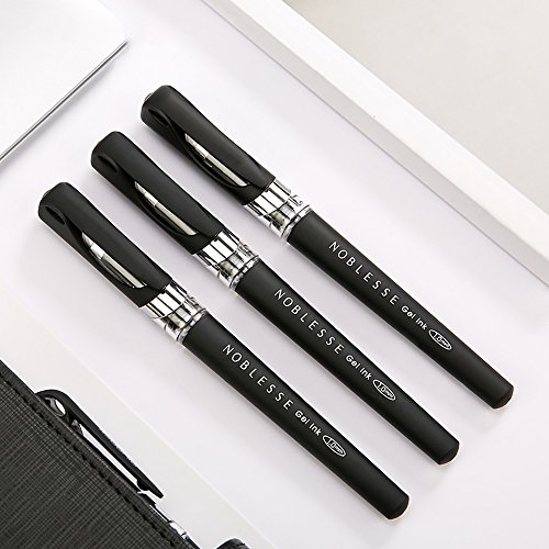 MyLifeUNIT Black Ink Gel Pens, 1.0 mm Bold Point Pens, 12 Pack