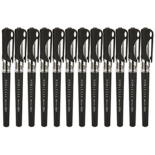 MyLifeUNIT Black Ink Gel Pens, 1.0 mm Bold Point Pens, 12 Pack