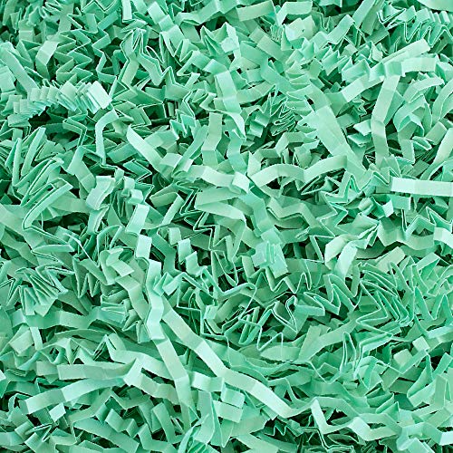 Crinkle Cut Paper Shred Filler (2 LB) for Gift Wrapping & Basket Filling - Mint | MagicWater Supply