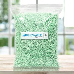 Crinkle Cut Paper Shred Filler (2 LB) for Gift Wrapping & Basket Filling - Mint | MagicWater Supply